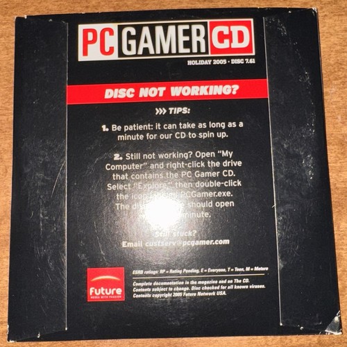 PC Gamer Cd / DVD Disc 7.61 Holiday 2005 Issue Call of Duty 2 playable ...