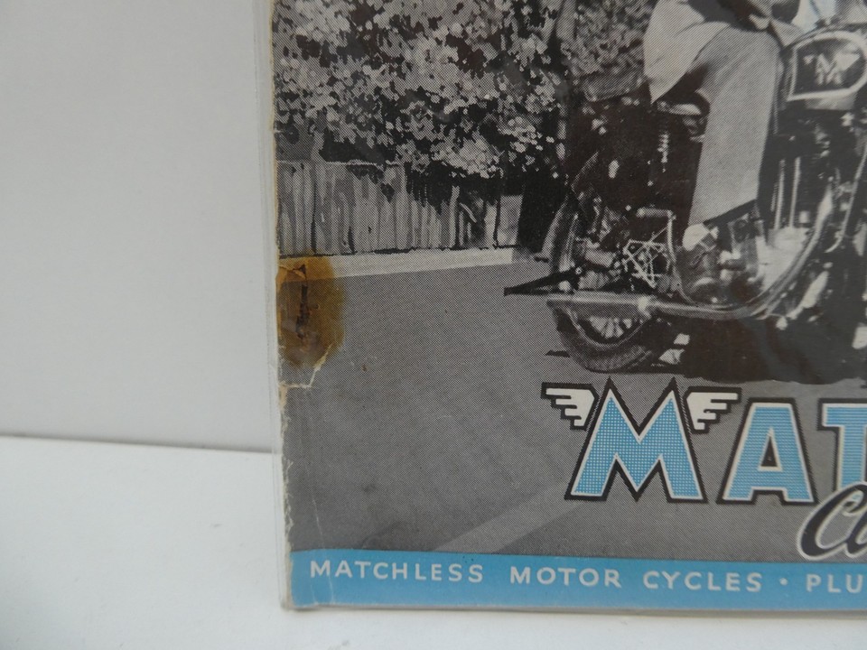 VINTAGE THE MOTOR CYCLE 31 AUGUST 1950 ADVERTISING COVER MAGAZINE ...