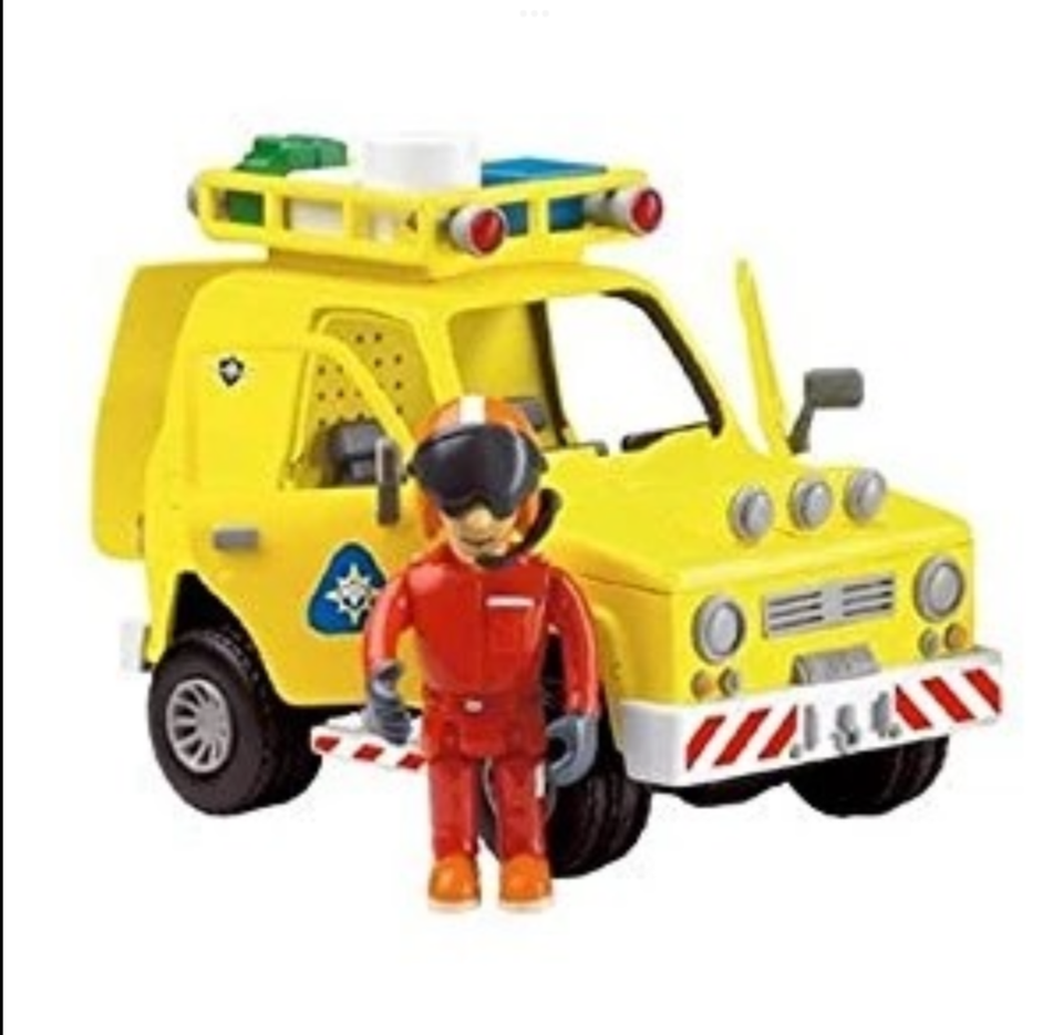 Fireman Sam Tom Thomas friction powered Rescue Truck Jeep 4x4 lights ...