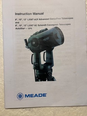 meade 8” ACF lx90 AutoStar GPS telescope | eBay