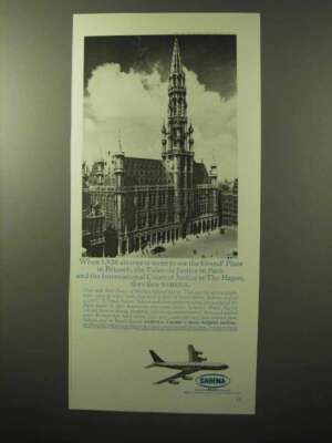 1964 Sabena Airlines Ad - Grand' Place in Brussels | eBay
