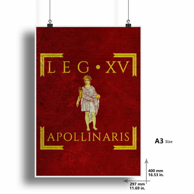 Roman Legion Banner A3 Poster Flag Print Cloth Wall Decor Legions ...