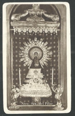 Holy card antique de la Virgin del Pilar santino image pieuse ...
