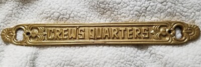 Crews Quarters Brass Decorative Wall/door Plate Boat Ship | eBay