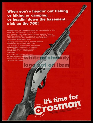 1973 CROSMAN Model 760 PRINT AD Powermaster Pumpmaster BB Gun Pellet ...