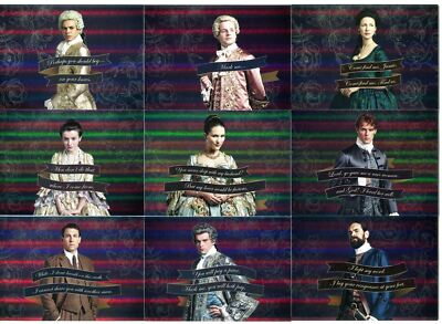 Outlander Season 2 Rainbow Foil Quotes Parallel Chase Card Set Q1-Q9 | eBay