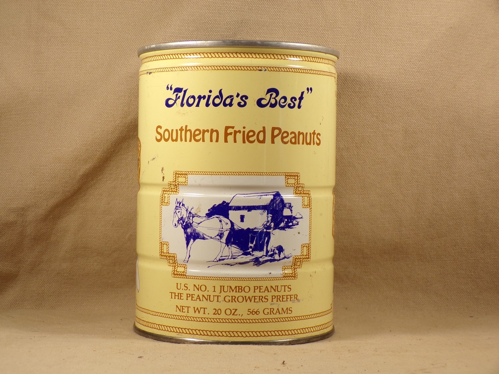 Vintage Metal Floridas Best Southern Fried Peanuts Peanut Tin Can ...
