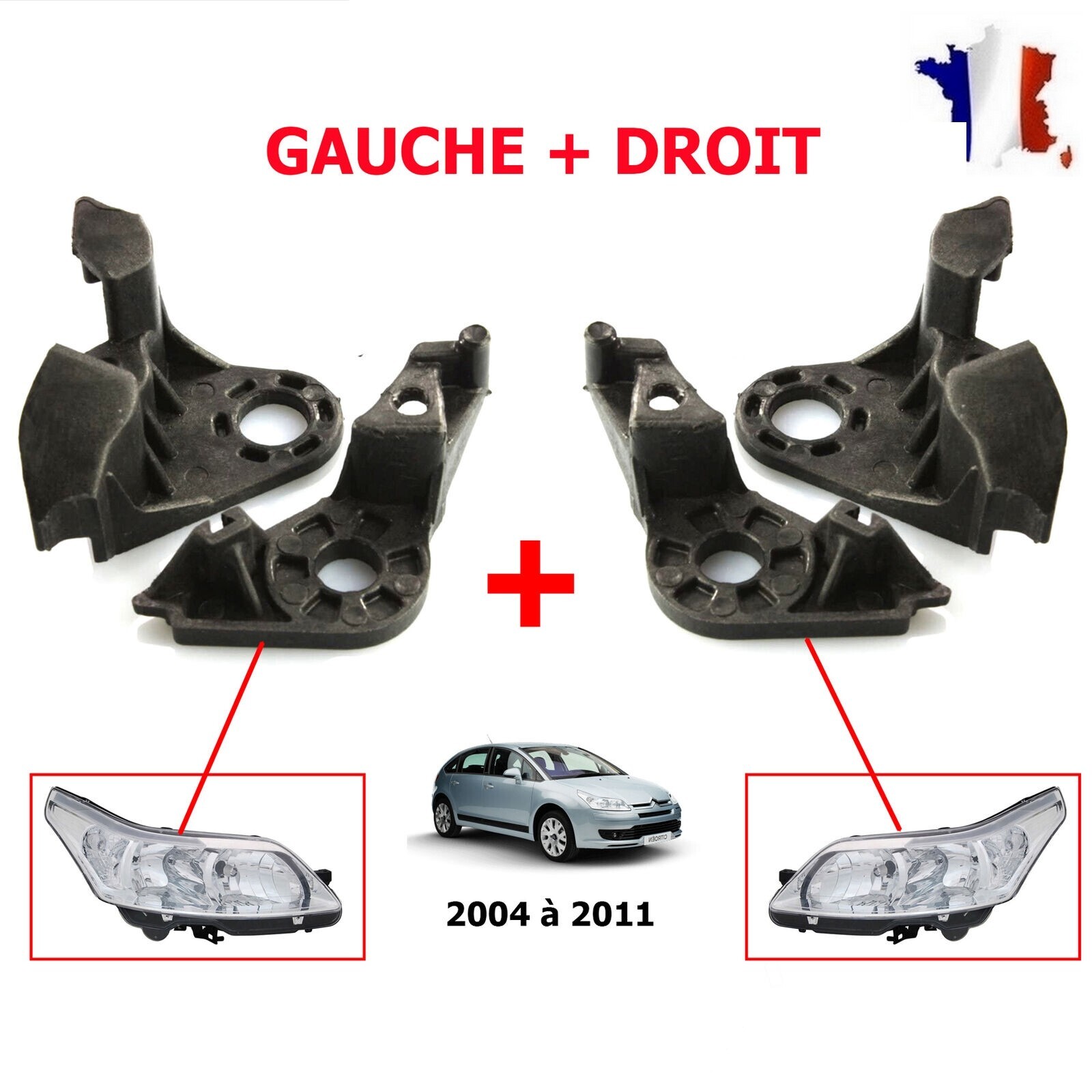 Kit Réparation Phare Optique Avant Gauche + droit pour CITROEN C4 I ...