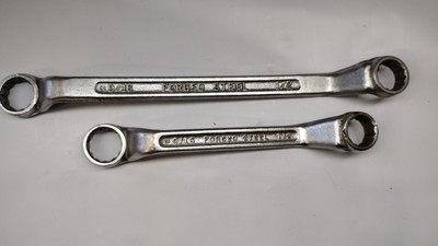 Bridgeport Forged Steel Offset Box Wrench Big & Small Set 1/2"-9/16 ...