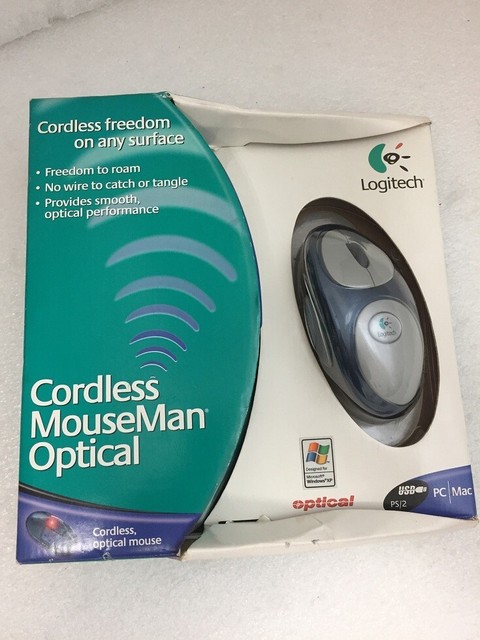 Logitech M-rm63 Cordless Mouseman Optical Wireless Mouse No Receiver ...