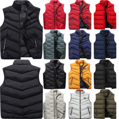 Body Warmer Gillet Mens Waistcoat Gilet Winter Warm Padded Quilted ...