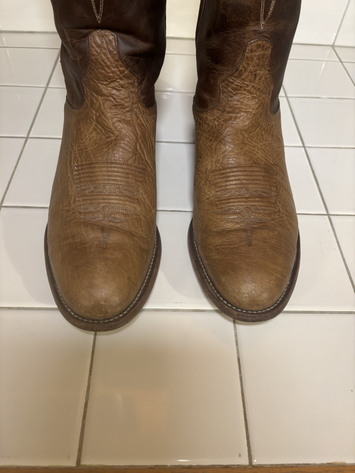 Larry Mahan Boots 40143 USA Western Cowboy Mens 8D - Gem
