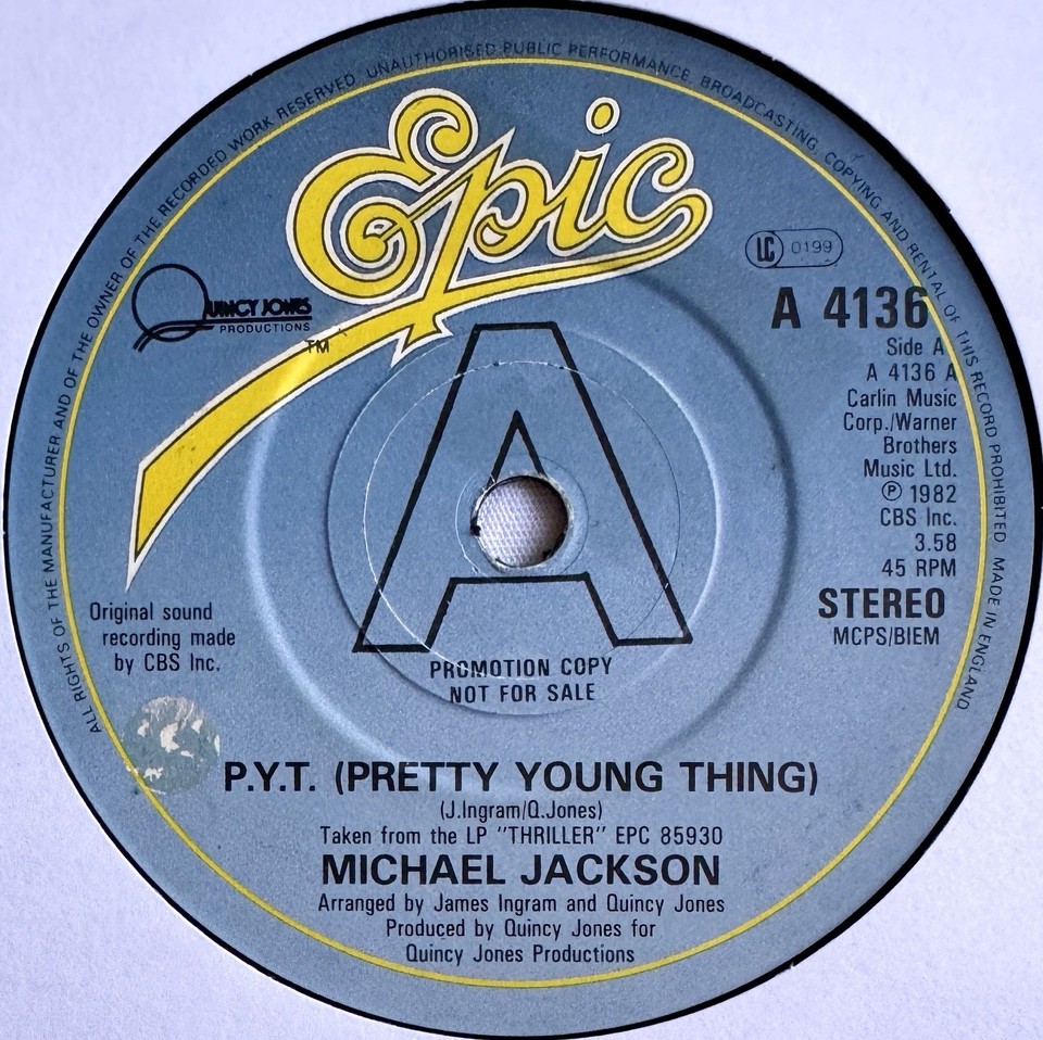 MICHAEL JACKSON -PYT (Pretty Young Thing)- Rare UK Promo 7” (Vinyl ...