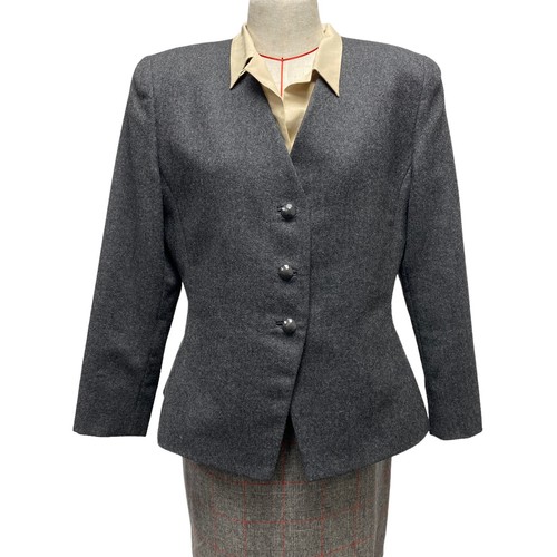 Vintage Lilli Ann I Magnin Womens Grey 3 Button Tailored Blazer | eBay