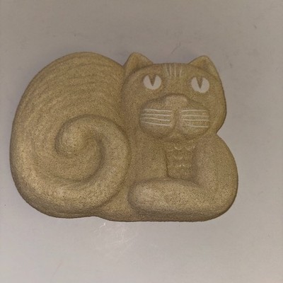 VTG 1993 KILANDER Sand Cast Pottery CAT WALL ART Sculpture SIGNED | eBay