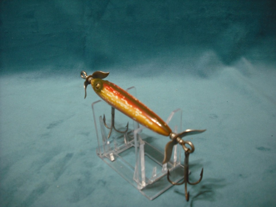 Vintage Heddon Dowagic Torpedo Fishing Lure - 1924 - Glass Eyes - Rare ...