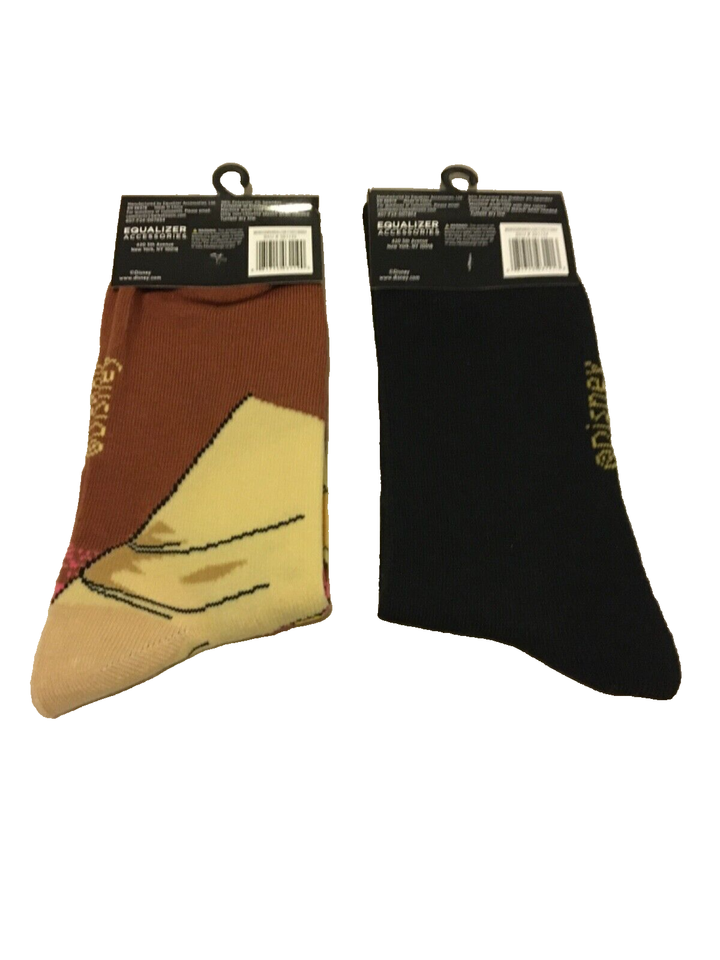 Disney The Lion king Mufasa and Simba 2 Pair Crew Socks Adult Size 9-13 ...