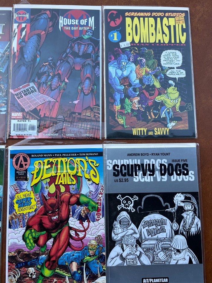 Lot of 8 Comics The Watch,House of M,Bombastic,Brodie's Law,Argus ...