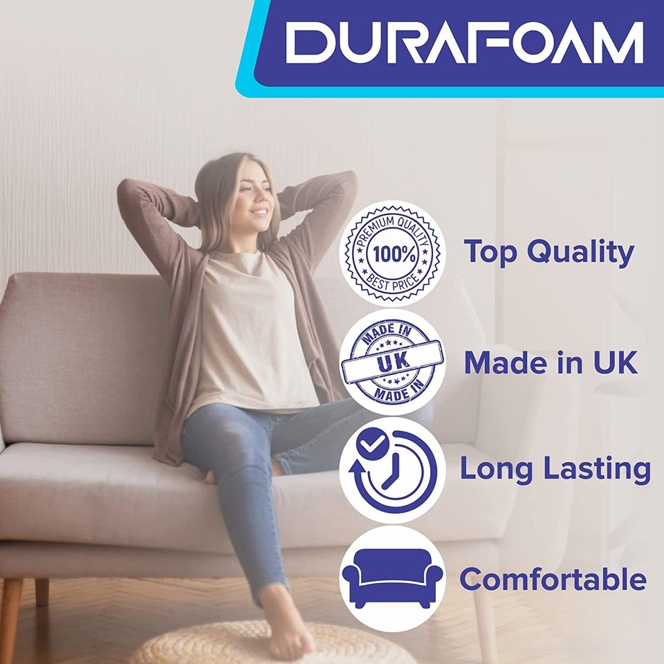 DURAFOAM UPHOLSTERY FOAM SHEETS - ALL SIZES / THICKNESS FOAM SHEET , UK ...
