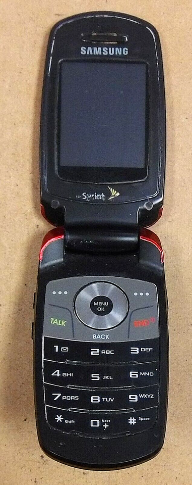 Samsung SPH-M300 - Red and Black ( Sprint ) Cellular Flip Phone | eBay