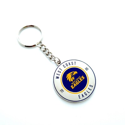 AFL Round Key Ring - West Coast Eagles - Keyring - Aussie Rules - TROFE ...