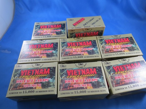 LOT OF 8 SETS VIETNAM VETERAN POW MIA BOX CARDS USA VETS military war ...