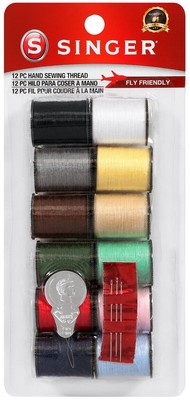 Singer Notions 60642 Polyester Thread 25yd 12/Pkg-Light & Dark Shades ...