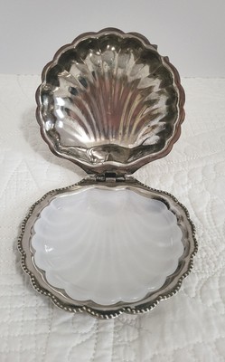 Butter Dishes - Silver Plate Clam Shell