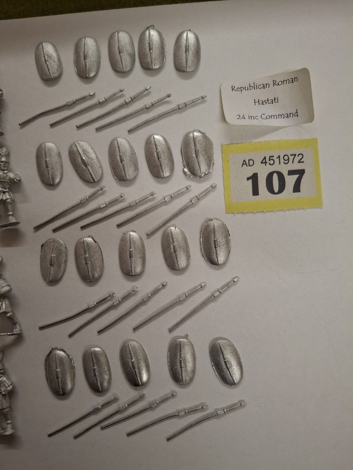 24 x 28mm Metal Republican Roman Hastati. Punic Wars. Gripping Beast ...
