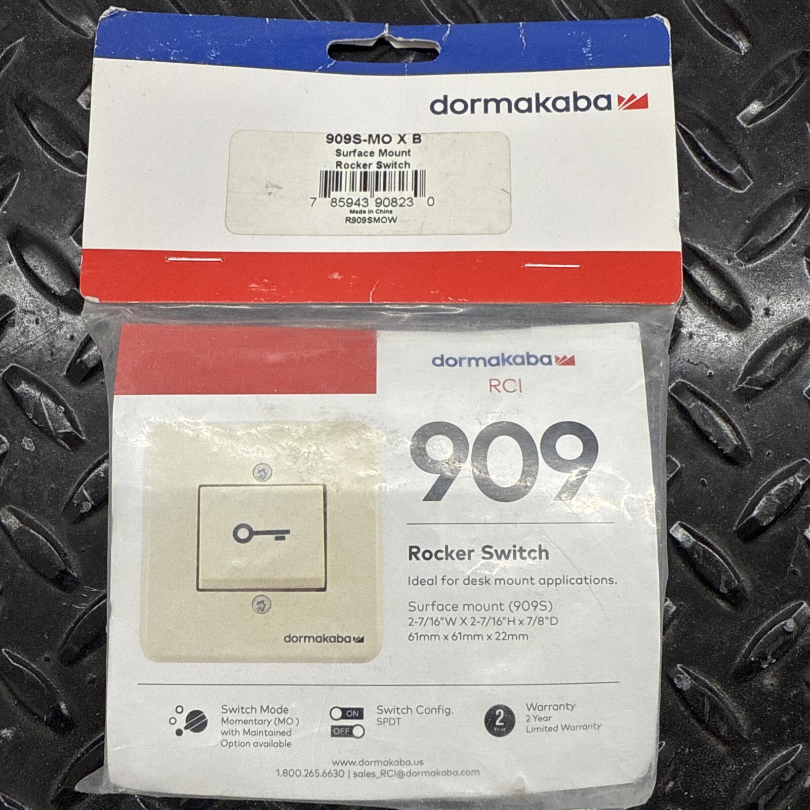 NEW Dormakaba RCI 909S-MO Rocker Switch Push Momentary Action 909 | eBay