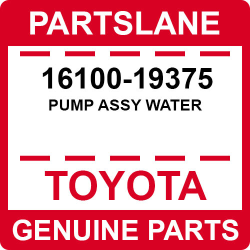 16100-19375 Toyota Genuine Part Pump ASSY Water 1610019375 for sale ...