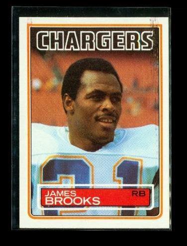 Vintage 1983 TOPPS Football Trading Card #372 JAMES BROOKS San Diego ...