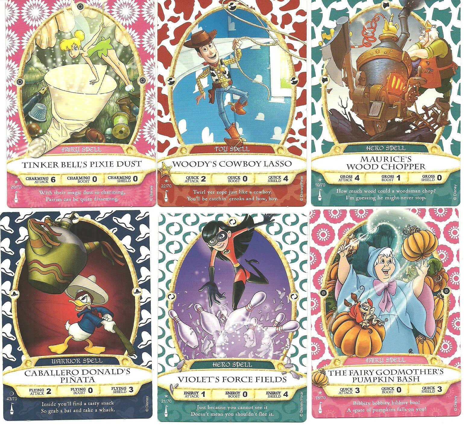 (6) Sorcerers Of The Magic Kingdom Cards #10,18,20,21,22,43 of70 SOTMK ...