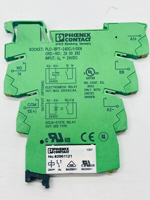 PLC-BPT PLC-BPT- 24DC/ 1/SEN WITH 2961121 RELAY Phoenix Contact Relay ...