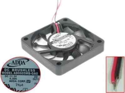 ADDA AD0605MB-GA0 Server Cooling Fan DC 5V 0.38A 60x60x10mm 2-Wire | eBay