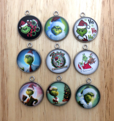 Grinchy Grinch Jewelry Making Charms, Christmas Charms | eBay
