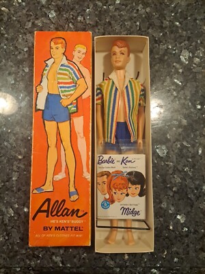Vintage Original 1960's Barbie Ken's Buddy Allan Doll Mattel Stock ...