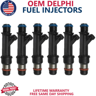 x6 OEM DELPHI Fuel Injectors For 2000-05 Chevy Oldsmobile Buick Pontiac ...