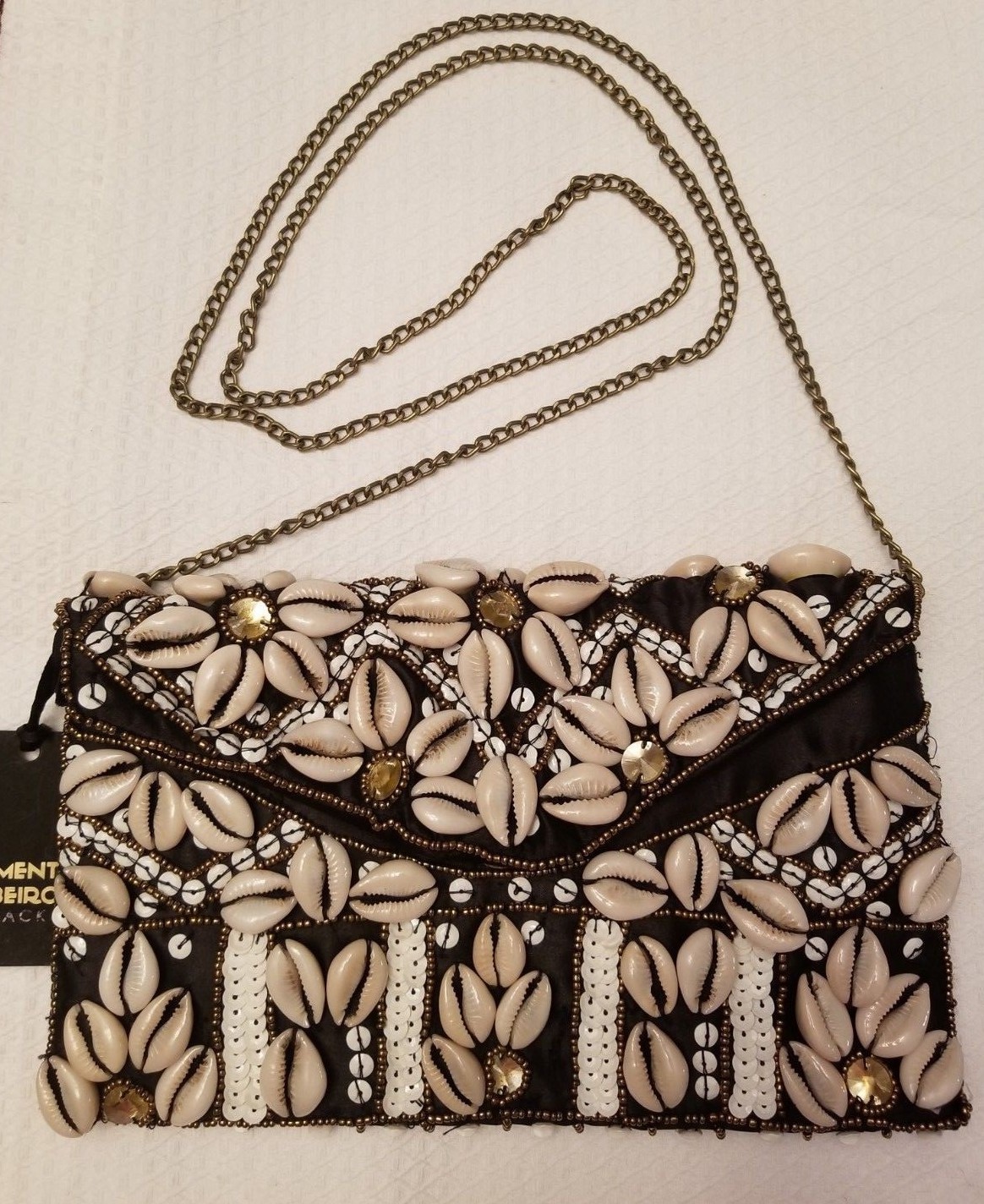 NWT Clements Ribeiro Designer Purse - Beads, Shells & Sequins ...