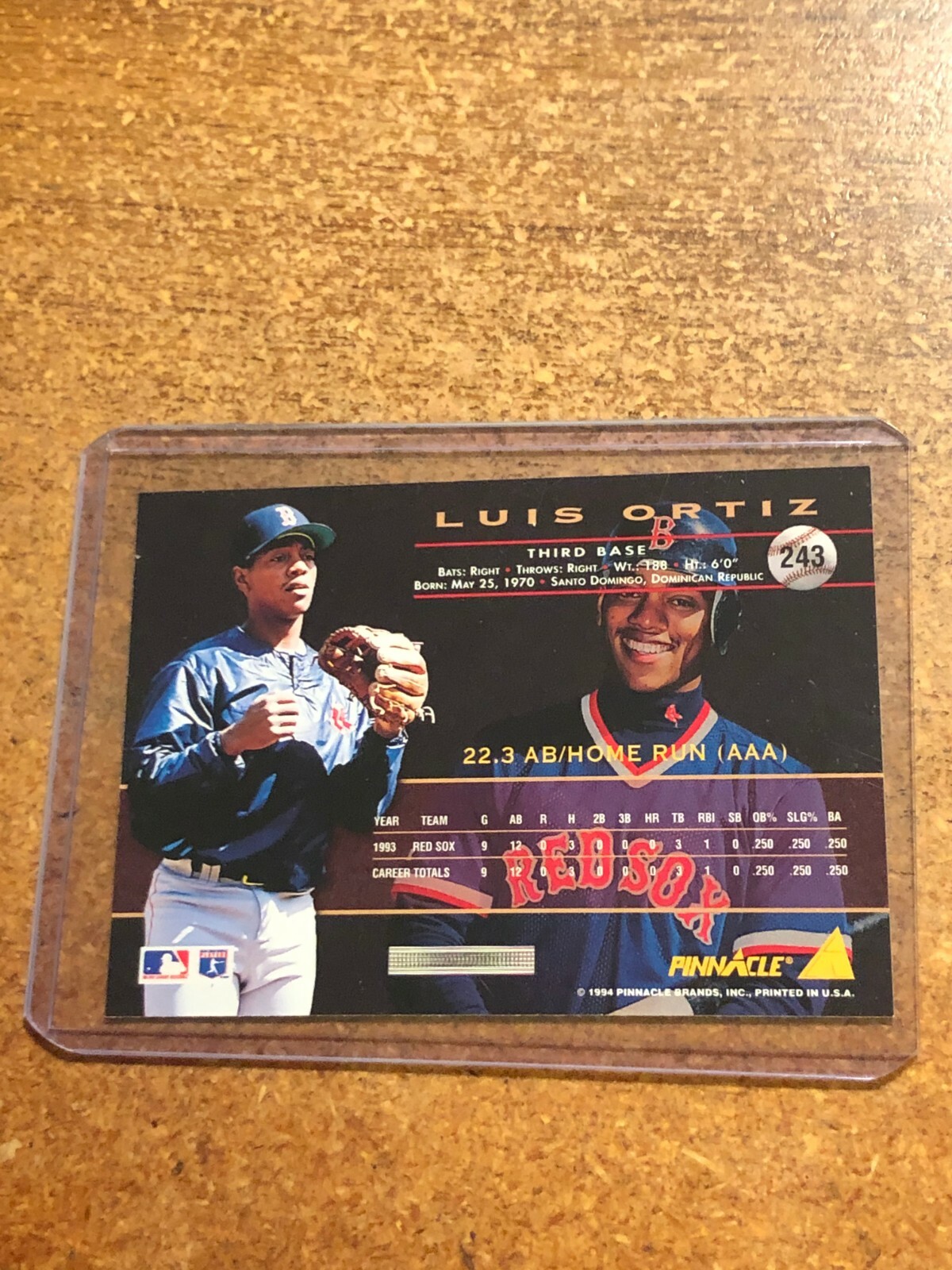 1994 Pinnacle Baseball # 243 Rookie Prospect Luis Ortiz RC | eBay