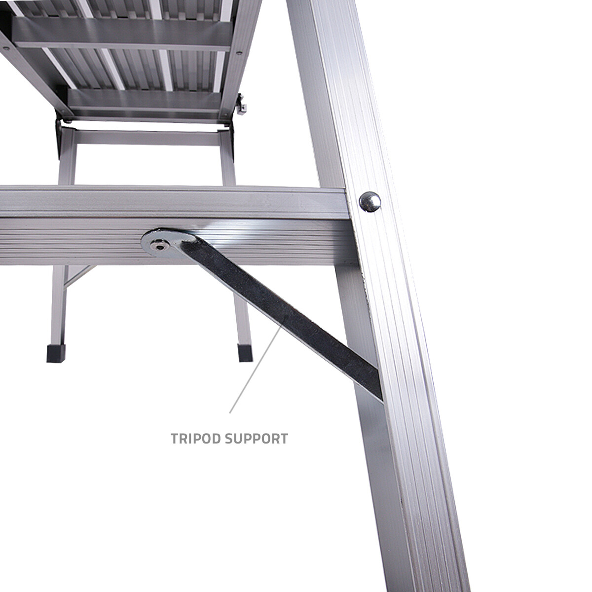 Aluminium Hop up Step Ladder Odd Job Folding Stool Platform Work Bench ...