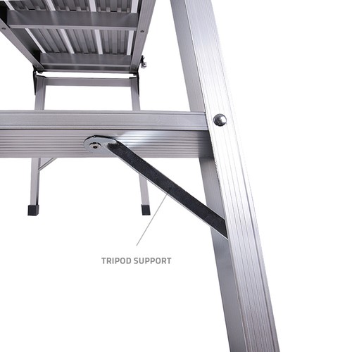 Aluminium Hop up Step Ladder Odd Job Folding Stool Platform Work Bench ...