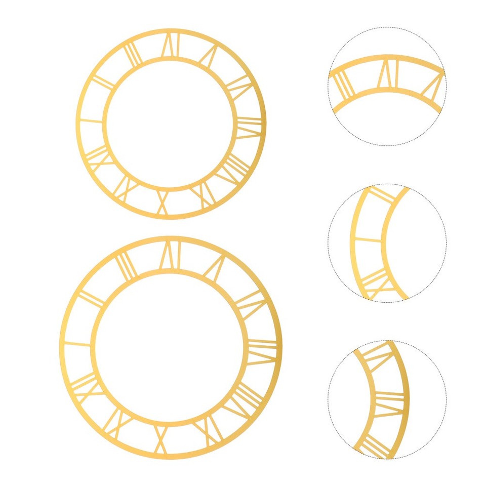 2pcs Acrylic Wall Clock Face: Round Mirror Clock Face - Acrylic Wall ...