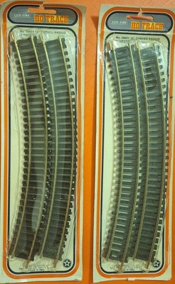 HO 4 18" Curved Radius Tracks .. 2 Packs .. Life-Like | eBay