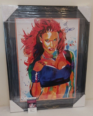 LITA Autographed Signed 20x24 Poster Photo JSA Framed Matted WWE WWF ...