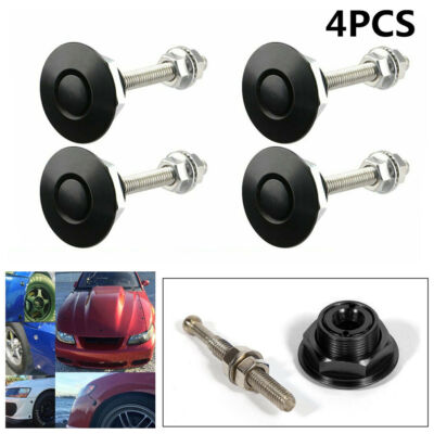 4Pcs Aluminum 23mm Quik Release Latch Fastener Hood Push Button Billet ...
