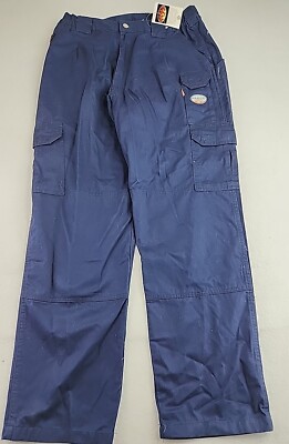 Rasco FR Cargo Pocket Mens 36 x 32 Blue Cotton Denim Field Pants | eBay