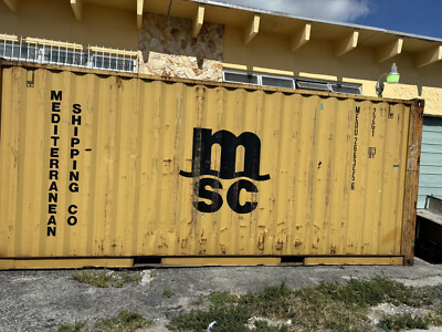 MUST GO!! Used Conex Shipping Storage Container - Yellow/Gold | eBay