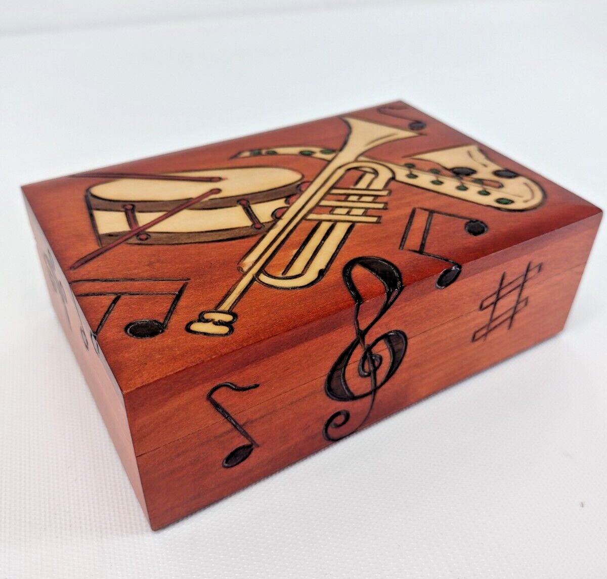 Polish Handcarved Wooden Box - Musical Instrument - Keepsake Gift Box ...