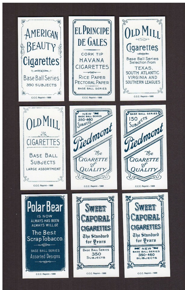 1909-1911 DETROIT TIGERS ~ T206 CCC Complete Team REPRINT Set ~ ALL 30 ...